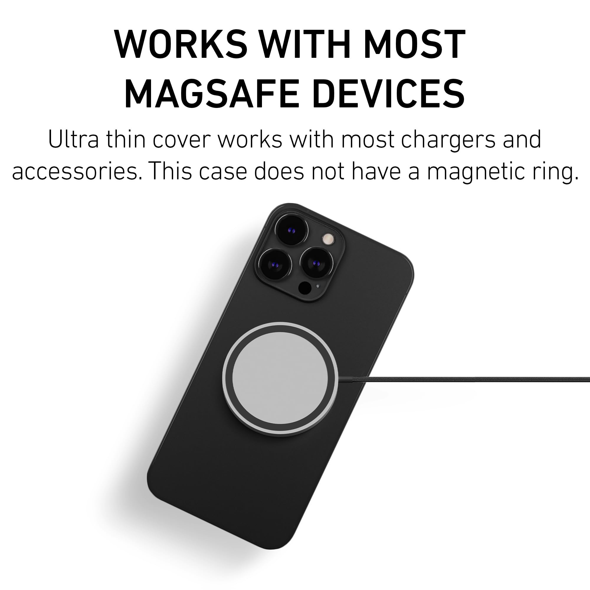 PEEL Original Super Thin Case Compatible with iPhone 13 Pro Max (Black) - Sleek Minimalist Design, Branding Free, Ultra Slim - Protects & Showcases Your Device