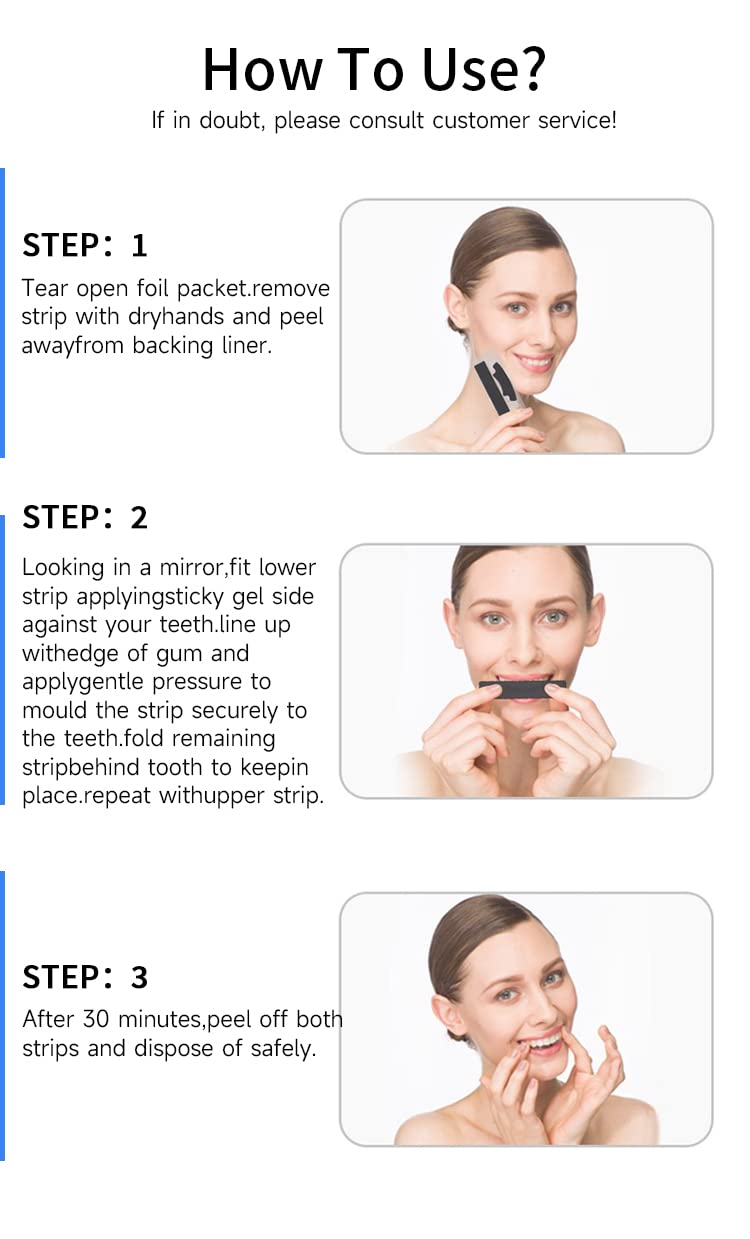 Teeth Whitening Strips Black Strips for Non-Sensitive Professional Effect Teeth Whitening Non-irritating Non-Peroxide Ingredients of 28 Whitener Strips (14 Treatments) (Original)