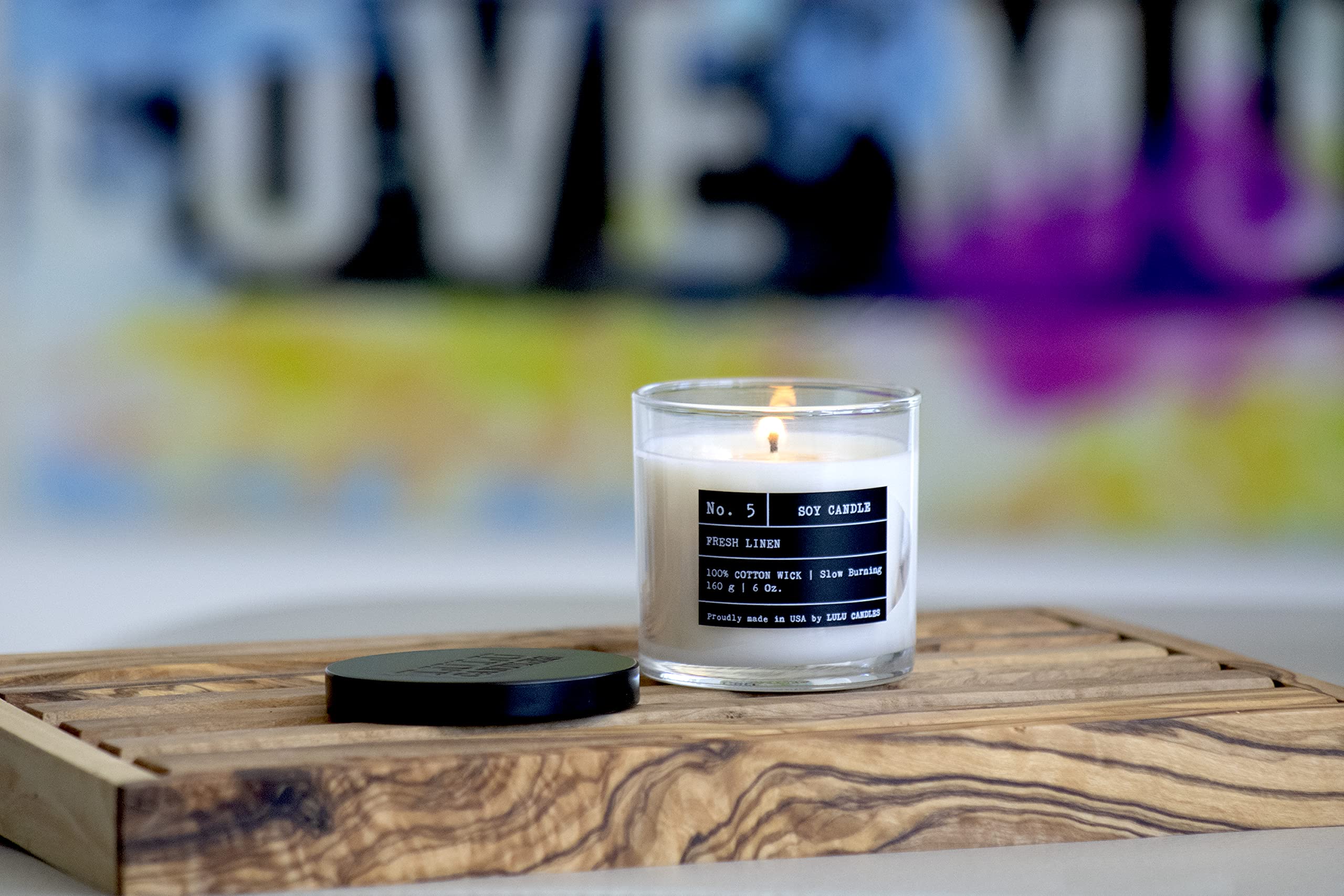 Lulu Candles | Apple Cinnamon | Luxury Scented Soy Jar Candle | Hand Poured in The USA | Highly Scented & Long Lasting- 6 Oz.