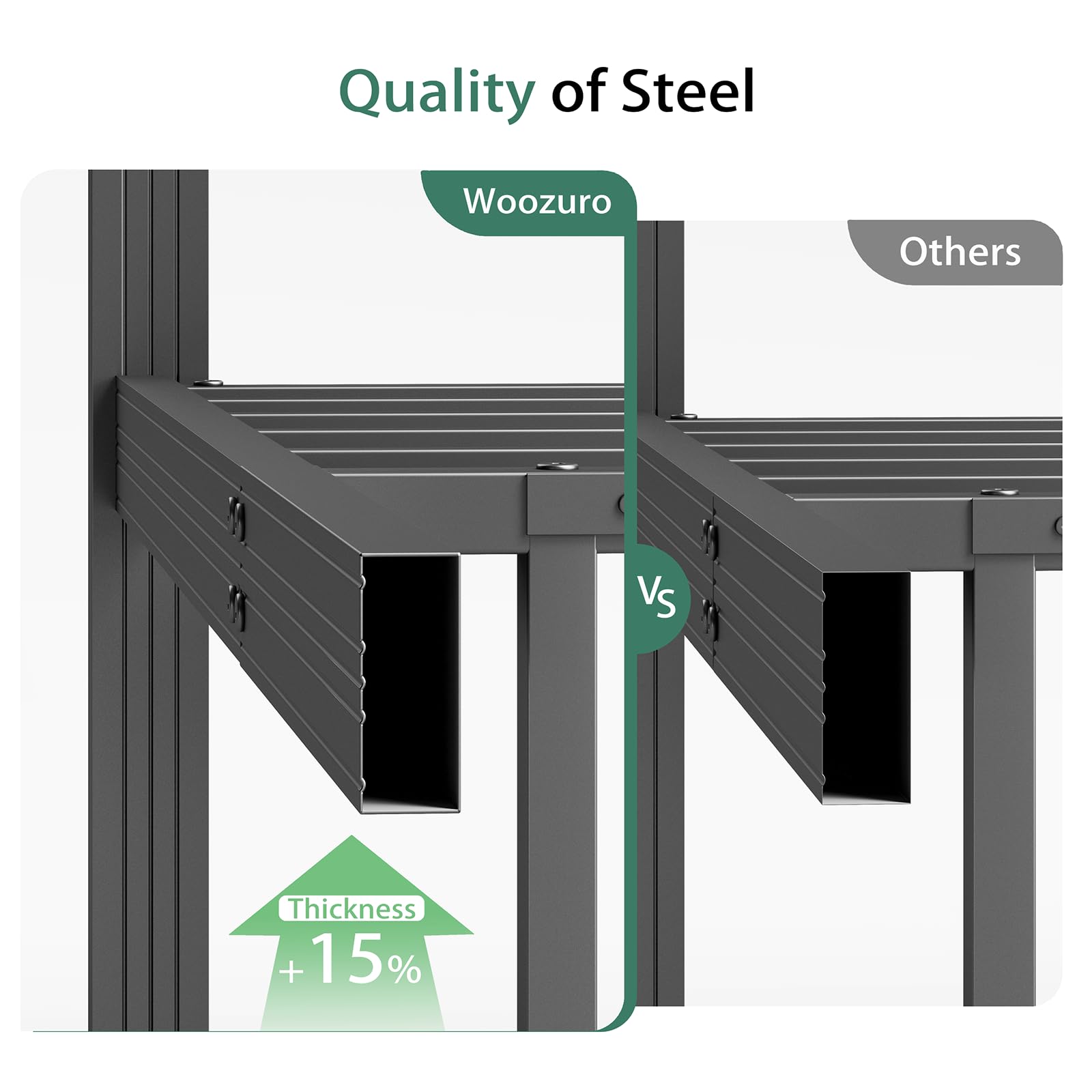 Woozuro Twin Xl Bed Frames with Headboard,18 Inch High Twin Xl Bedframe with Round Corner Leg, Sturdy Noise-Free Metal Frame No Box Spring Needed, 2500 Lbs Weight Heavy Duty Slats Support for Mattress