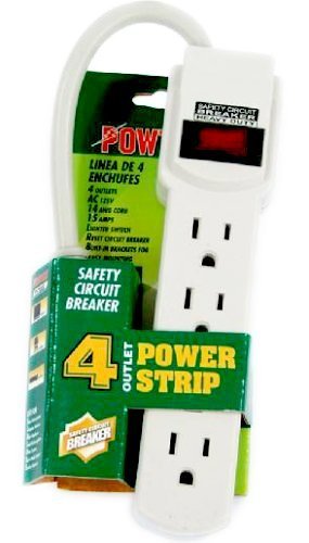 Surge Protector 4 Outlet Power Strip UL Listed