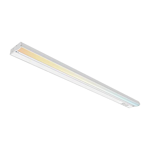 Parmida LED Technologies LED Under Cabinet Lighting, Hardwired Installation, 32 Inch, 24W, 3CCT Color Selectable - 3000K/4000K/5000K, ETL Listed, 120V, Dimmable, 1850 Lumens, White Finish