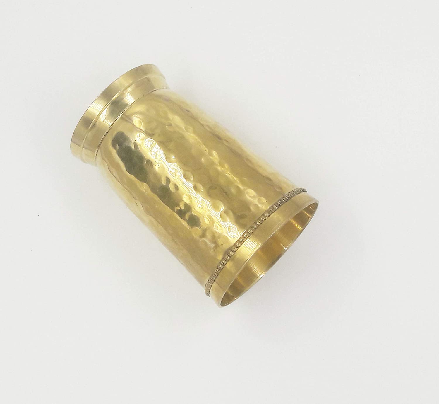 PARIJAT HANDICRAFT Hand made hammered pure brass glass mint julep cup for moscow mule mugs