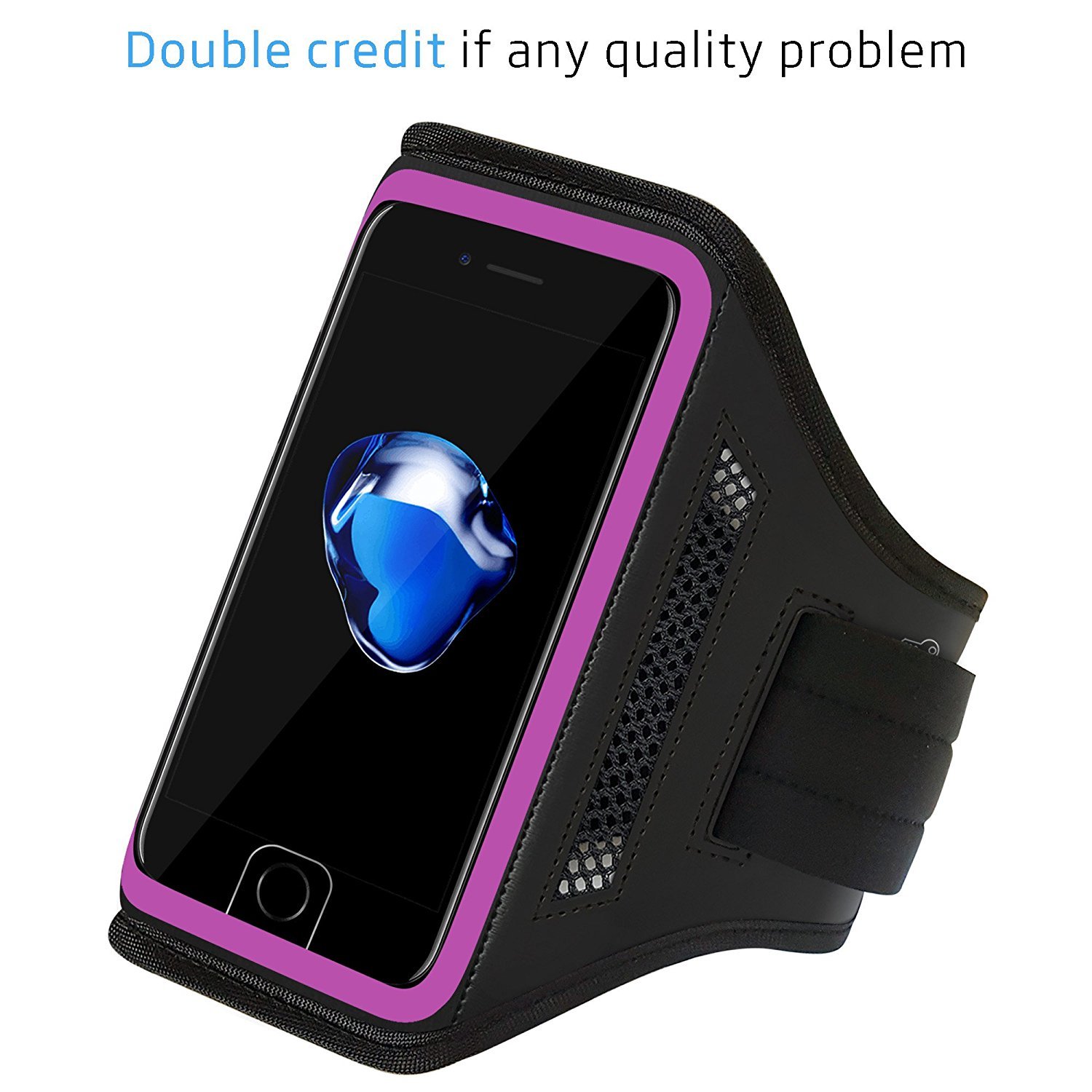iPhone 7 Armband/iPhone 8 Armband, LOVPHONE Sport Running Exercise Gym Sport Armband Case for iPhone 8/iPhone 7/iPhone 6/6s with Key Holder & Card Slot (Rosy)