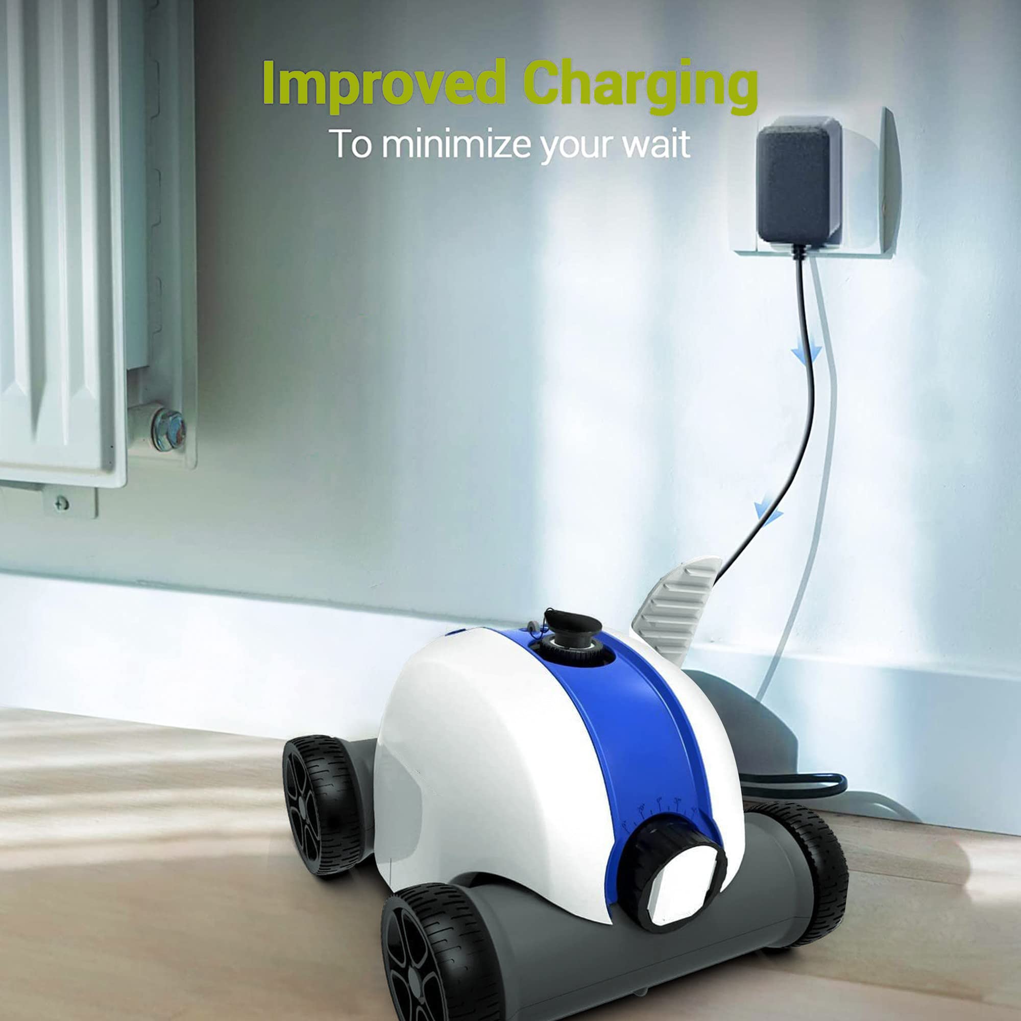 KONKIN BOO 12.6V 2-Prong AC Adapter Compatible with AIPER Seagull 1000 HJ1103J AIPURY1000 AIPURY 1000 Cordless Automatic Robotic Pool Vacuum Cleaner 5000mAh Lithium Ion Battery 1.8A Power Charger PSU