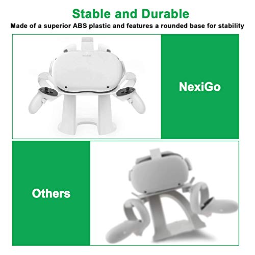 NexiGo VR Stand with Controller Holder, VR Headset Display Stand and Controller Mount Station for Oculus Quest 1/2, Oculus Rift S, Oculus Rift, White