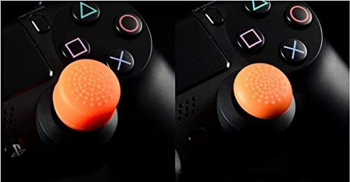 Rymfry Analog Thumb Stick Grips Cap Silicone Thumbsticks Joystick Cap Cover for PS4 PS3 PS2 Switch Pro Xbox one Xbox 360 Wii U Controller - Orange