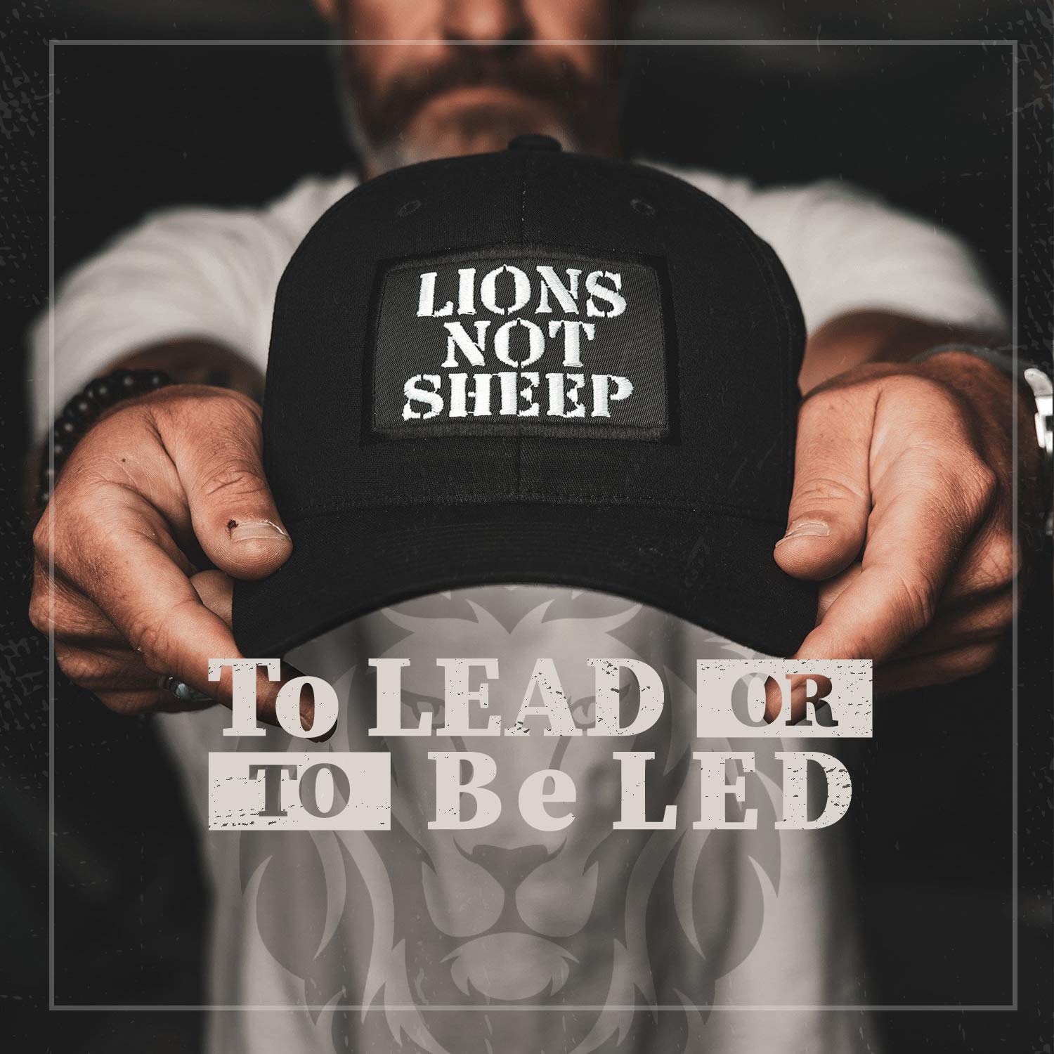 Lions Not Sheep Dad Hat - Hats for Men and Women - Hat for Hiking, Climbing and Fishing Black
