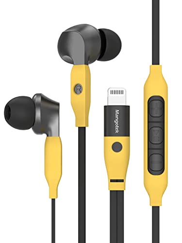 iPhone Headphones Wired with Lightning Connector, Wired Earbuds for iPhone,Apple MFi Certified Earphones with Microphone & Volume Control，Compatible for iPhone 14/13/12/11/Pro Max/XR/XS/X/8/7/SE