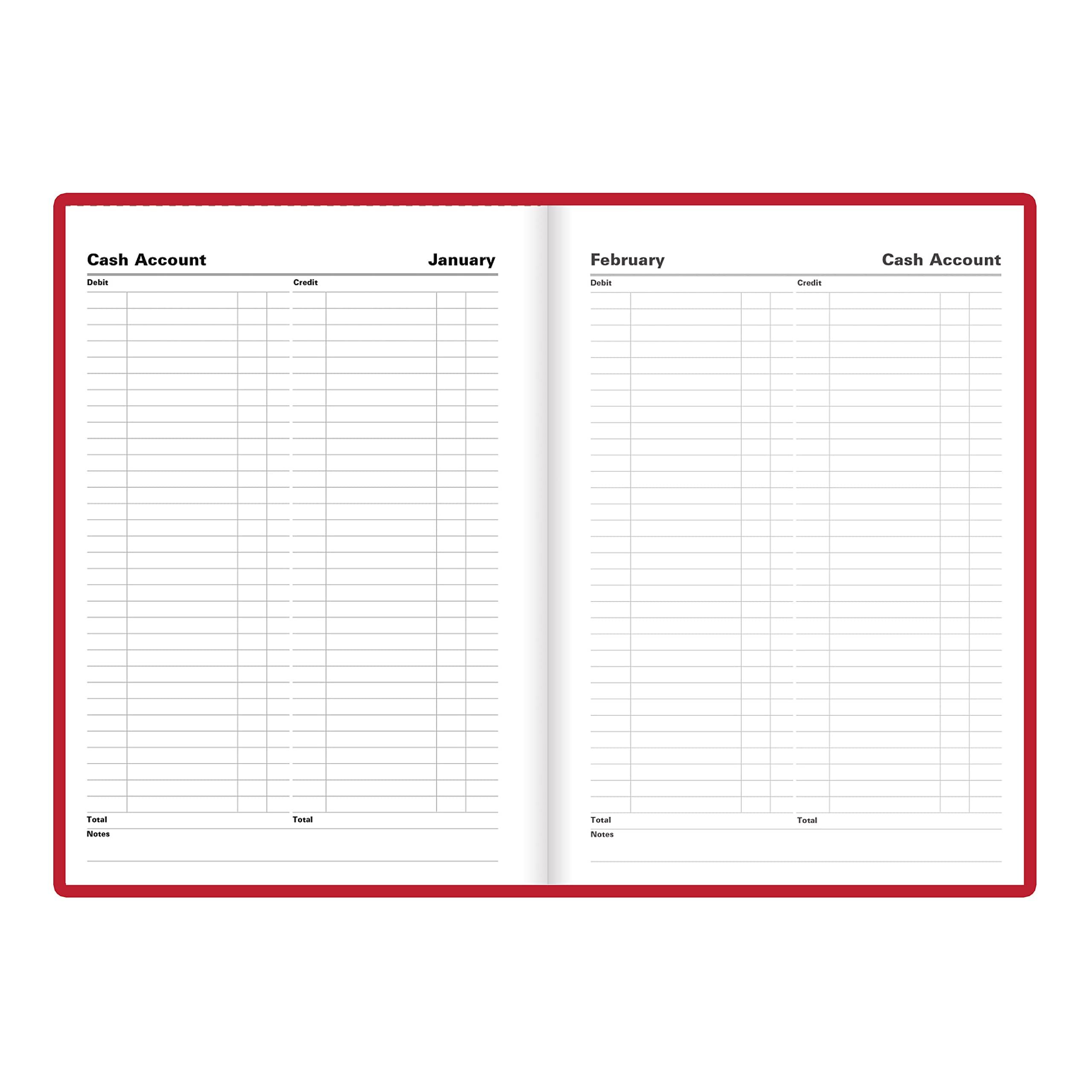 Letts of London Standard Daily Planner, 12 Months, January to December, 2024, Day-Per-Page, A5 Size, 8.25" x 5.875", Burgundy (C10XBY-24)