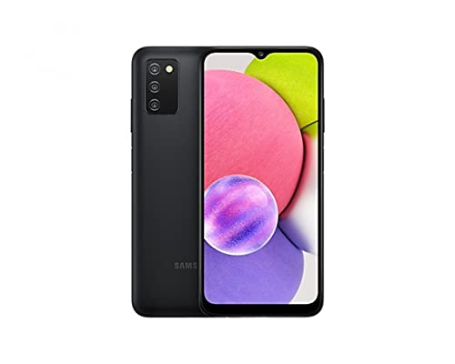Sam sung Samsung Galaxy A03S 4G LTE (NOT 5G) (32GB+3GB) 6.5'' HD+ Triple Camera 5000mAh Battery, Dual Sim GSM Global Volte VERIZON/Boost) International Model + (Fast Car Charger Bundle) (Black)