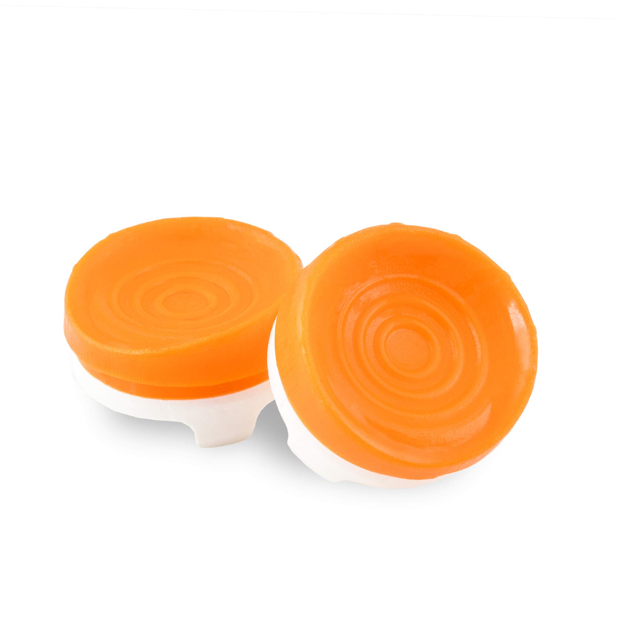 KontrolFreek Rush Performance Thumbsticks for PlayStation 4 (PS4) and PlayStation 5 (PS5) | Performance Thumbsticks | 2 Mid-Rise, Concave | Orange/White