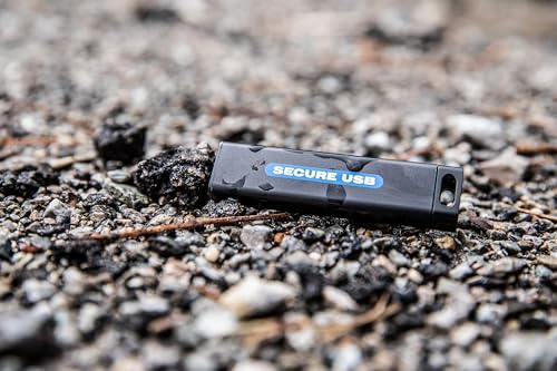 SecureData SecureUSB KP 8GB Hardware Encrypted USB 3.0 Flash Drive FIPS 140-2 Level 3 Unlock via Keypad TAA Compliant, CJIS, HIPAA, CMMC, GDPR Compliant, Works with Mac and Win Free AV