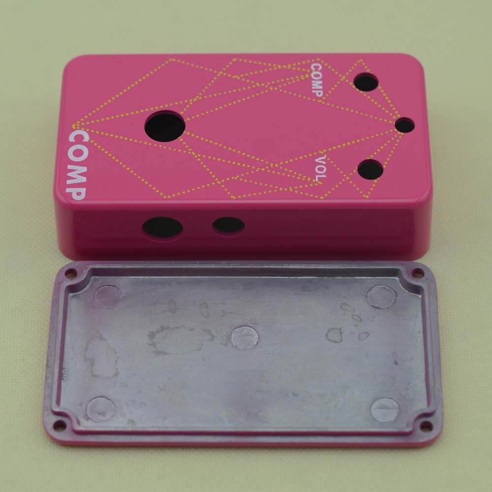 LANDTONE DIY Compressor Guitar Pedal Electric COMP Effects Pedals True Bypass Drilling Aluminum Stomp Box Kit Pink