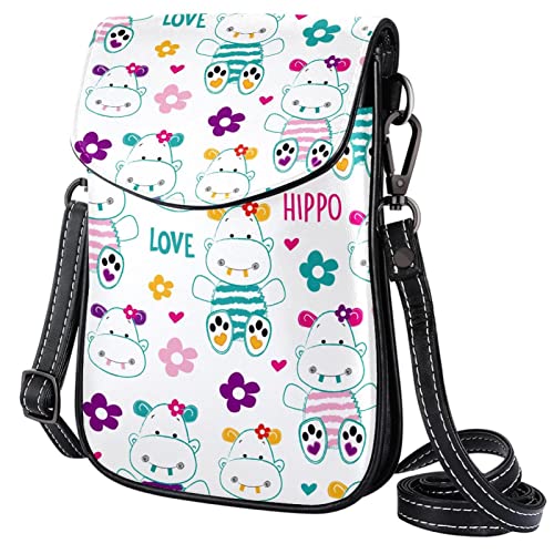 Small Crossbody Bag Hippo Cell Phone Purse Wallet