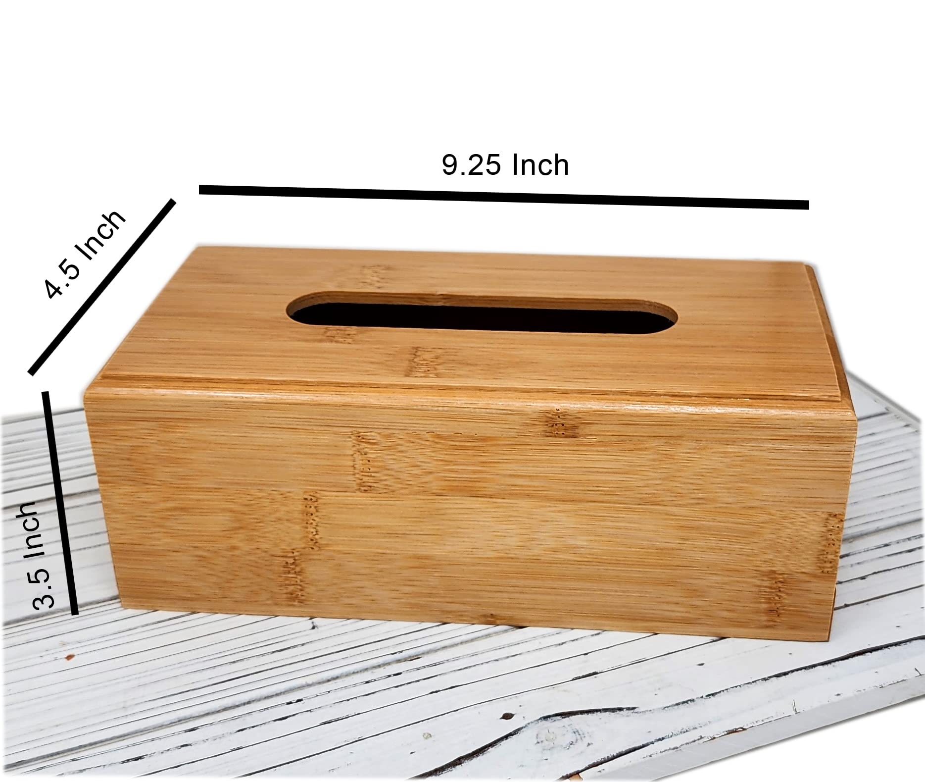 Tissue & Baby Wipes Dispenser Holder Box Decorative Wooden Container, Reusable in Bathroom Farmhouse Bamboo. Décor Tissue Box Holder | Refillable Baby Wipes Dispenser