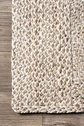 Lauren Liess Celestine Trellis Jute Area Rug, 8x10, Natural