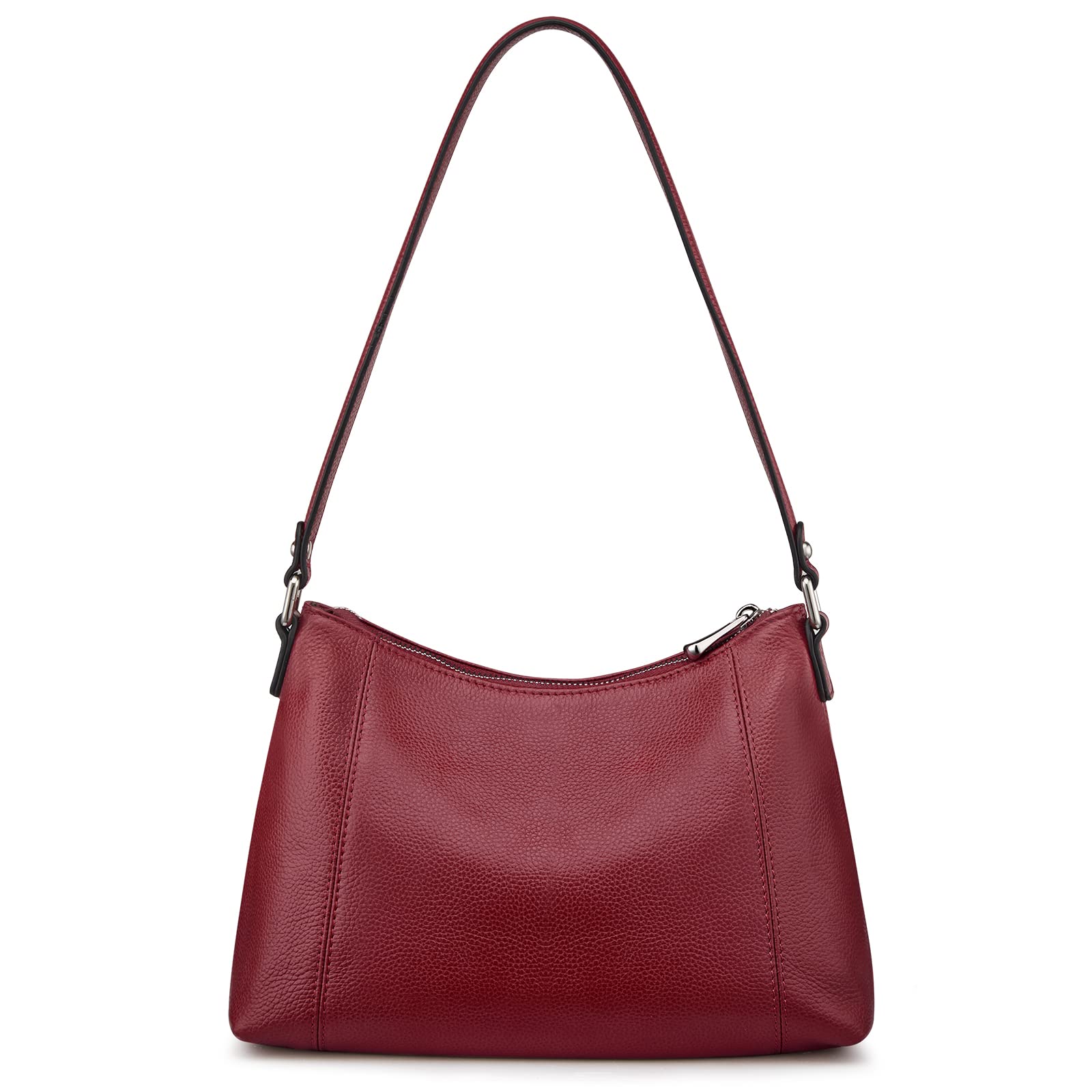 S-ZONE Leather Purses for Women Shoulder Hobo Bags and Small Handbags with Outside Pocket