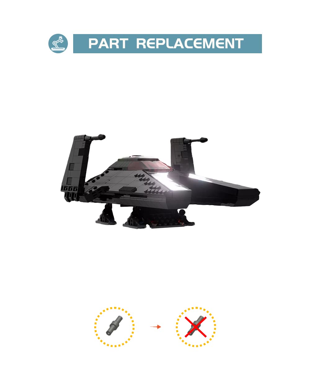 Sayotoo Space War Inquisitor Space Shuttle Toy Building Kit; Space Transport Spaceship Building Block Sets; Fun Gift Idea for Kids Aged 9 and up,New 2022 (698 Pieces)