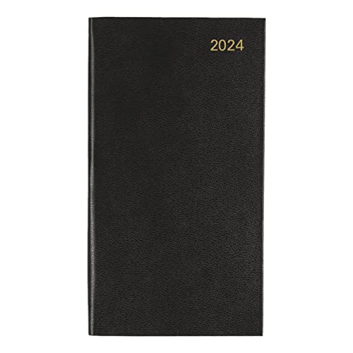 Letts of London Principal Weekly Planner, 12 Months, January to December, 2024, Week-to-View, Compact Size, 5.875" x 3.125", Black (C30NUBK-24)