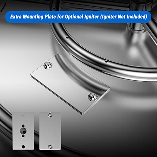 Skyflame 18 inch Square Stainless Steel Drop in Fire Pit Burner Pan with Burner Ring and Protective Cover