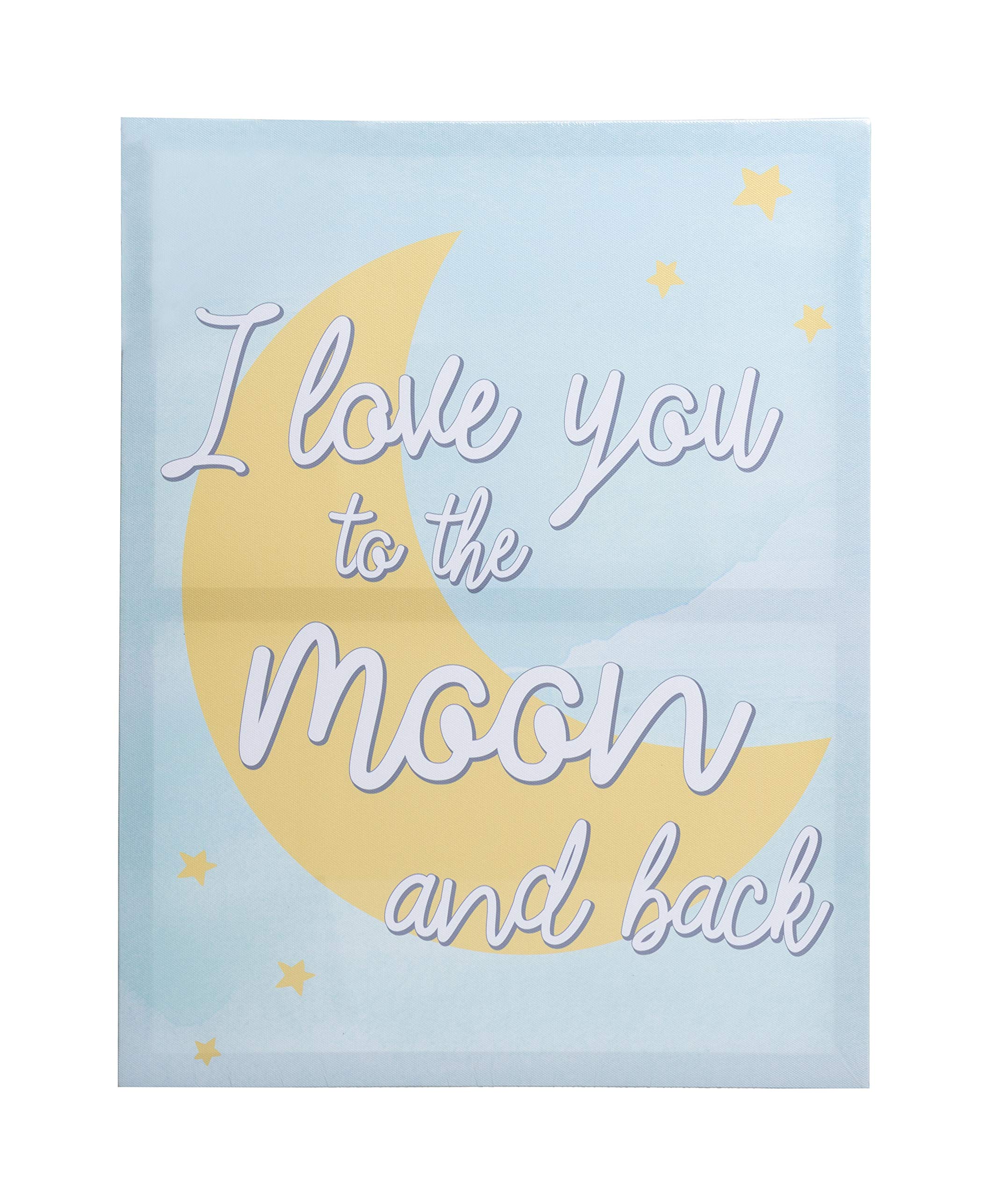 Kate & Milo I Love You to The Moon & Back Canvas Wall Art, Art Nursery Décor, Baby Gift