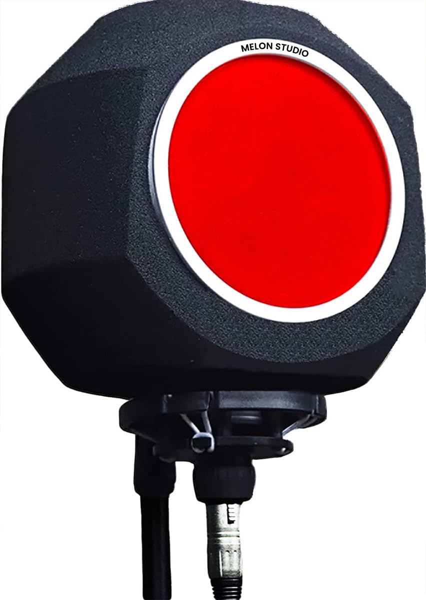 Melon Studio Microphone windscreen Pop Filter For Mic, Vocal Isolation Booth portable Equipment, Shield Acoustic recording filter and noise, reflection reducing soundproof cover foam