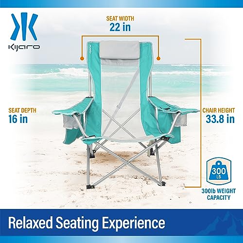 Kijaro Sling Beach Coast Chair, Ionian Turquoise
