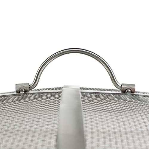 Sunnydaze Rust-Resistant Stainless Steel Fire Pit Spark Screen Cover - 30-Inch Diameter