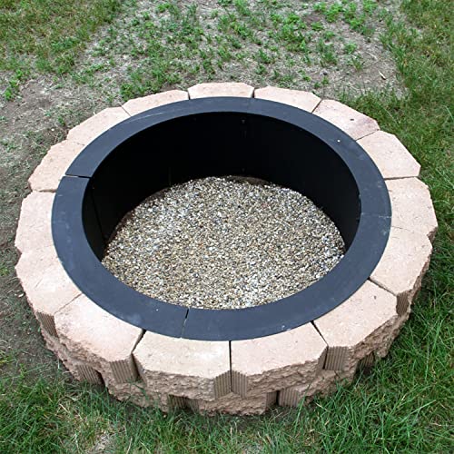 Sunnydaze Steel Above-/In-Ground Fire Pit Ring Insert - 33-Inch Outer Diameter (27-Inch Inner Diameter)