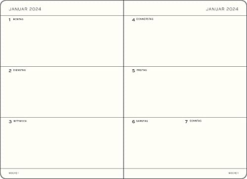LEUCHTTURM1917 367641 Weekly Planner Mini (A7) 2024, Lilac, German, 12 Months
