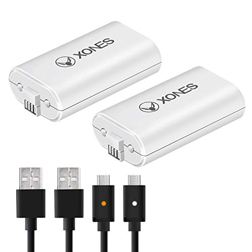 Lithium Rechargeable Battery Pack for Both Xbox Series X|S and Xbox One/S/X/Elite/Elite 2 Controller; Plug Play and Charge Kit; Charging Status LED; Long Life; Quick Charge; 2 Sets for 2 Controllers