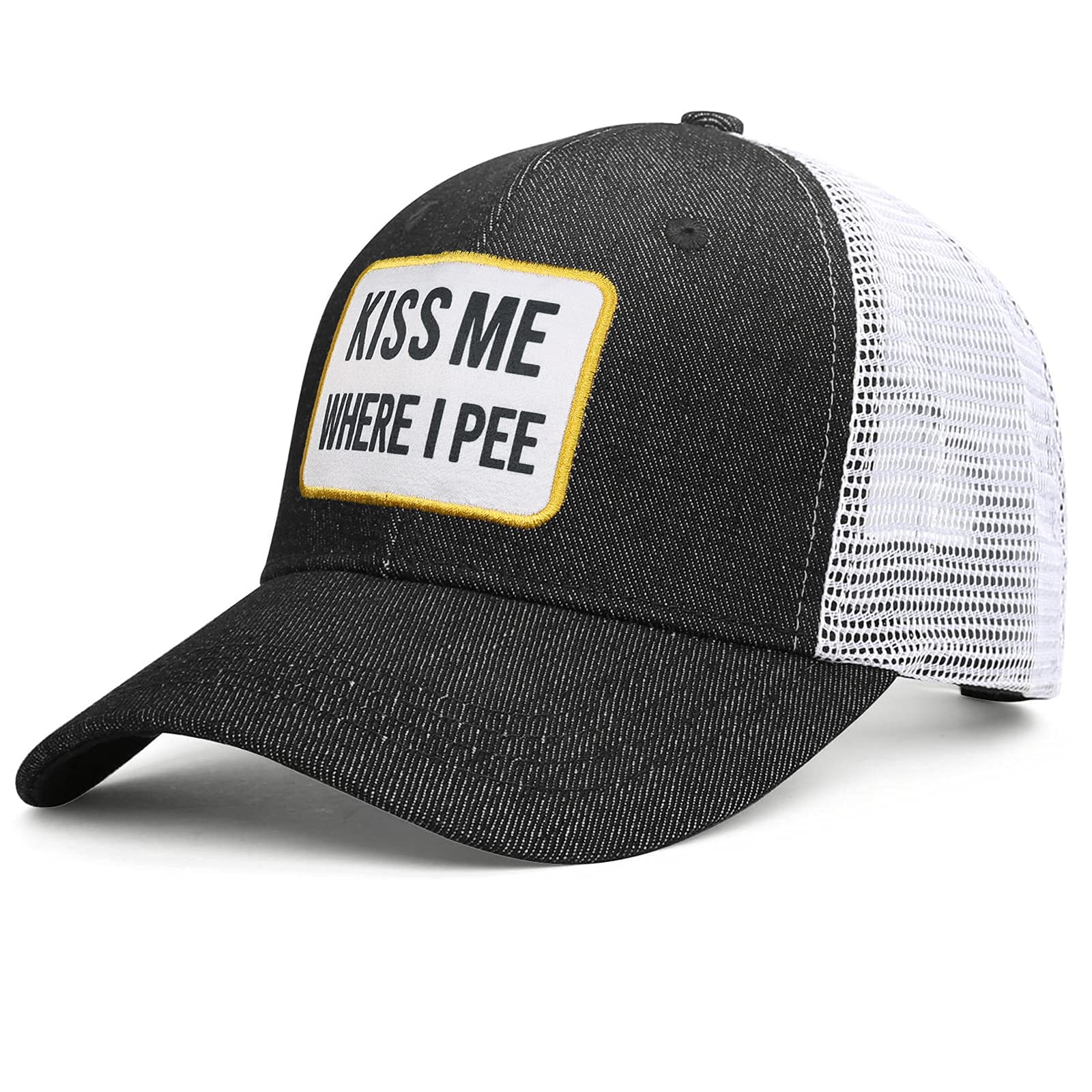 Kiss Me Where I Pee Hat Snapback for Men Women Black Gay Pride Flat Bill Cap