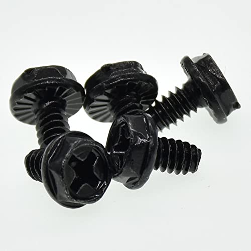 WAAZI Industrial Screws 50Pcs 6-32 * 6 Thread Teeth Outside Hex Computer PC Case Cooling Fan Toolless Adjustment Screw Thumbscrews Thumb Screw (Color : Silver)