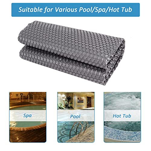 Spa and Hot Tub Bubble Insulating Cover ๐ง๐ฟ๐ถ๐บ๐บ๐ฎ๐ฏ๐น๐ฒ (๐ญ๐ฒ ๐ ๐ถ๐น) 7ft x 7ft Thermal Pool Solar Blanket Cover