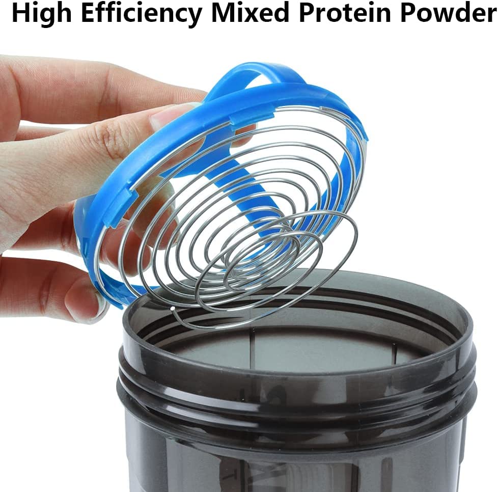 Protein Shaker Bottle for Protein Mixes, 17 OZ, Leak Proof ● Easy Clean Up ● BPA Free, Tasteless, Safe Material ● No Blending Ball or Whisk Needed ● Blender Shaker Bottle ● Gym shaker bottle (Blue)