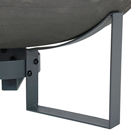 Sunnydaze 24-Inch Cast Iron Modern Fire Pit Bowl with Stand - Lightweight and Portable Design