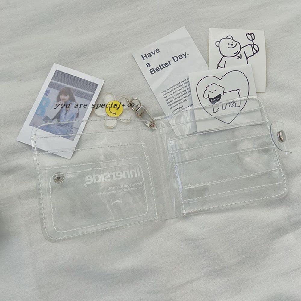 Small Wallets Credit Card Case Money Organizers, Clear Wallet Transparent Purse, Waterproof Coin Purse Wallet Pouch