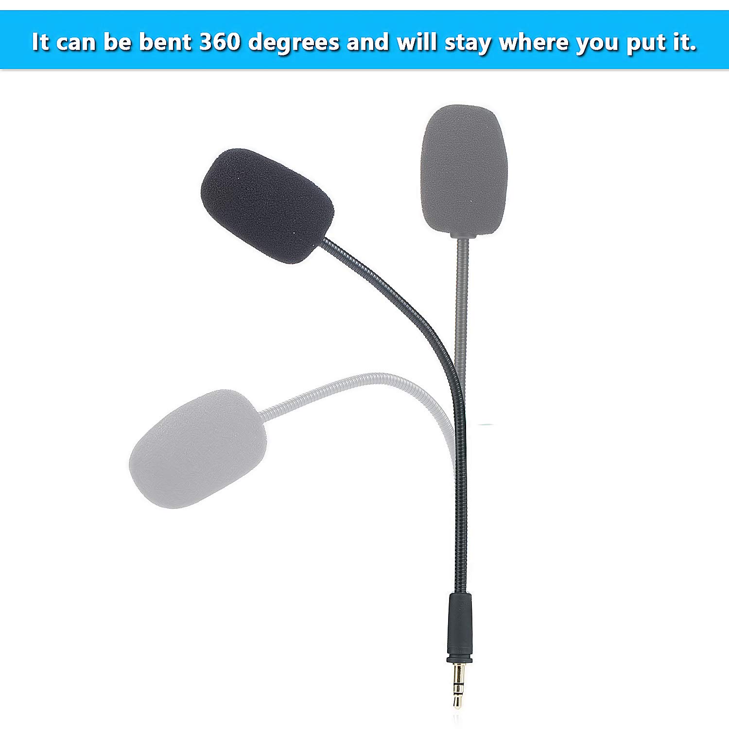 Ninge Replacement Mic-3.5mm for Turtle Beach Ear Force XO ONE Stealth 420X Recon 320 Z60-PDP Afterglow AG 6 Wired Xbox One PS4 Gaming Headset Use with TIK tok