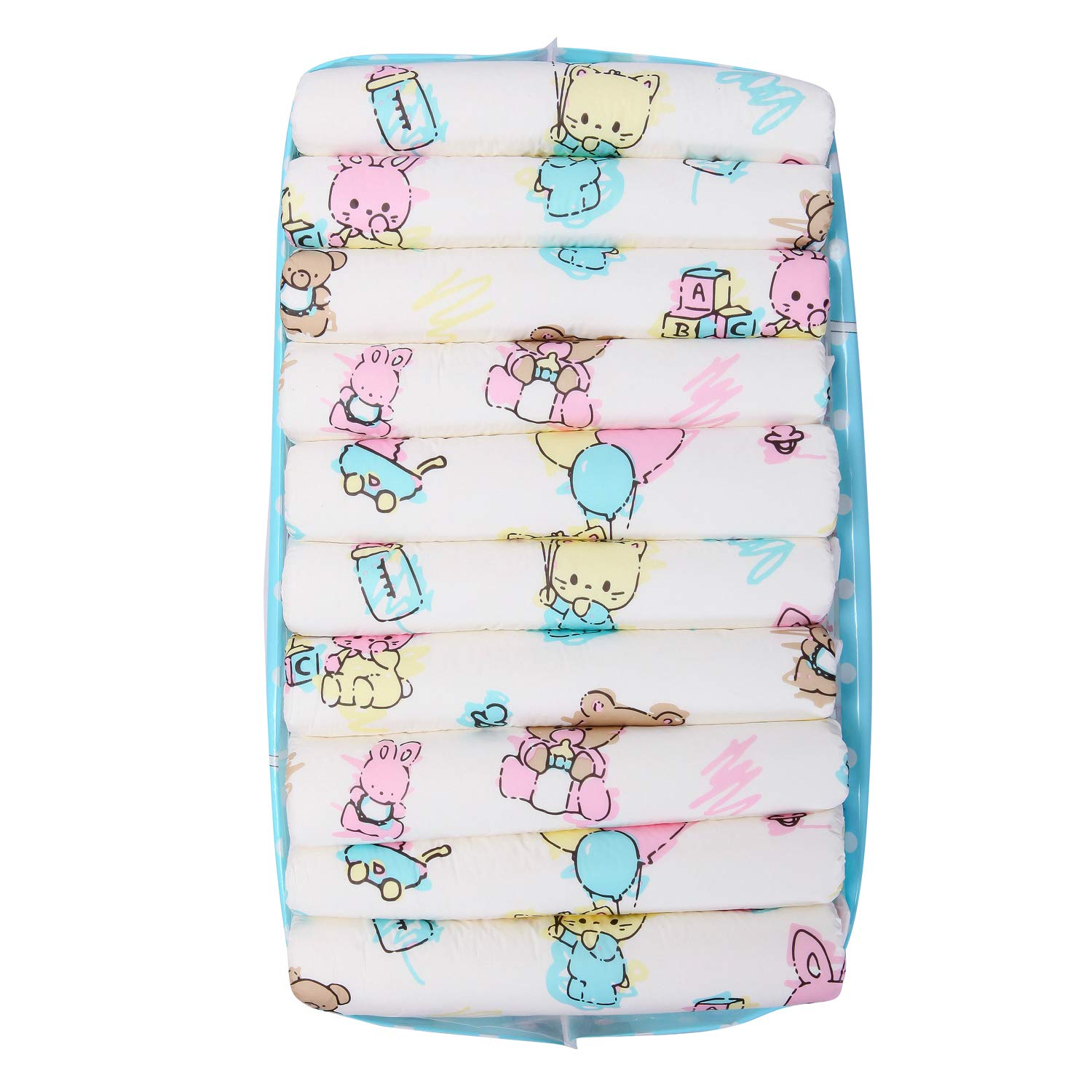 Littleforbig Adult Printed Diaper 80 Pieces (8 Packs) - Baby Cuties (Large 36"-46")