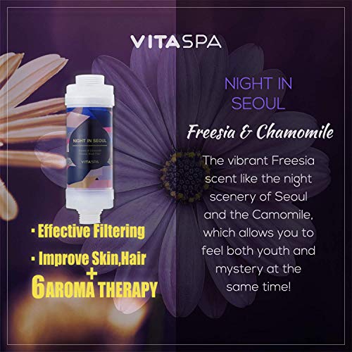 VITASPA Vitamin C shower Water Filter (Purple) - Exellent Skin & Hair Enhancement, Aroma Therapy, Remove Chlorine & Impurities/Gift idea For Her/Him, wife, girlfriend