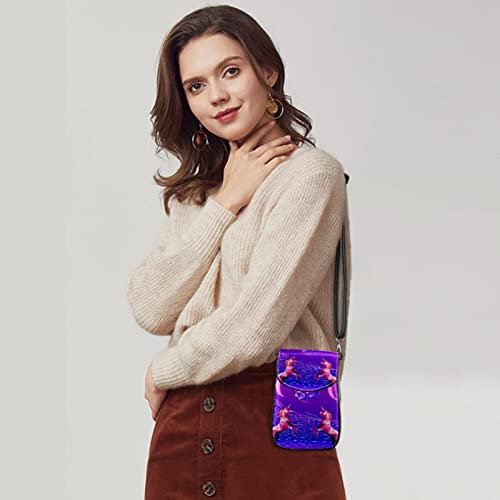 Small Crossbody Bag Unicorn Horse Cell Phone Purse Wallet