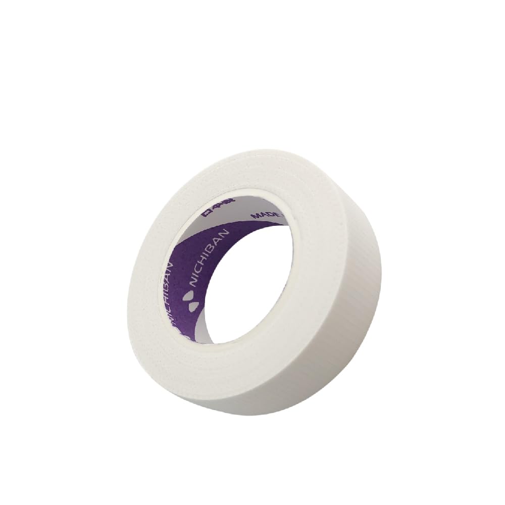 JOVISA JJ NICHIBAN Medical Grade Tape 24 Rolls | White Adhesive Eyelash Tape | Breathable for Eyelash Extension Supplies | 12mm x 7mm