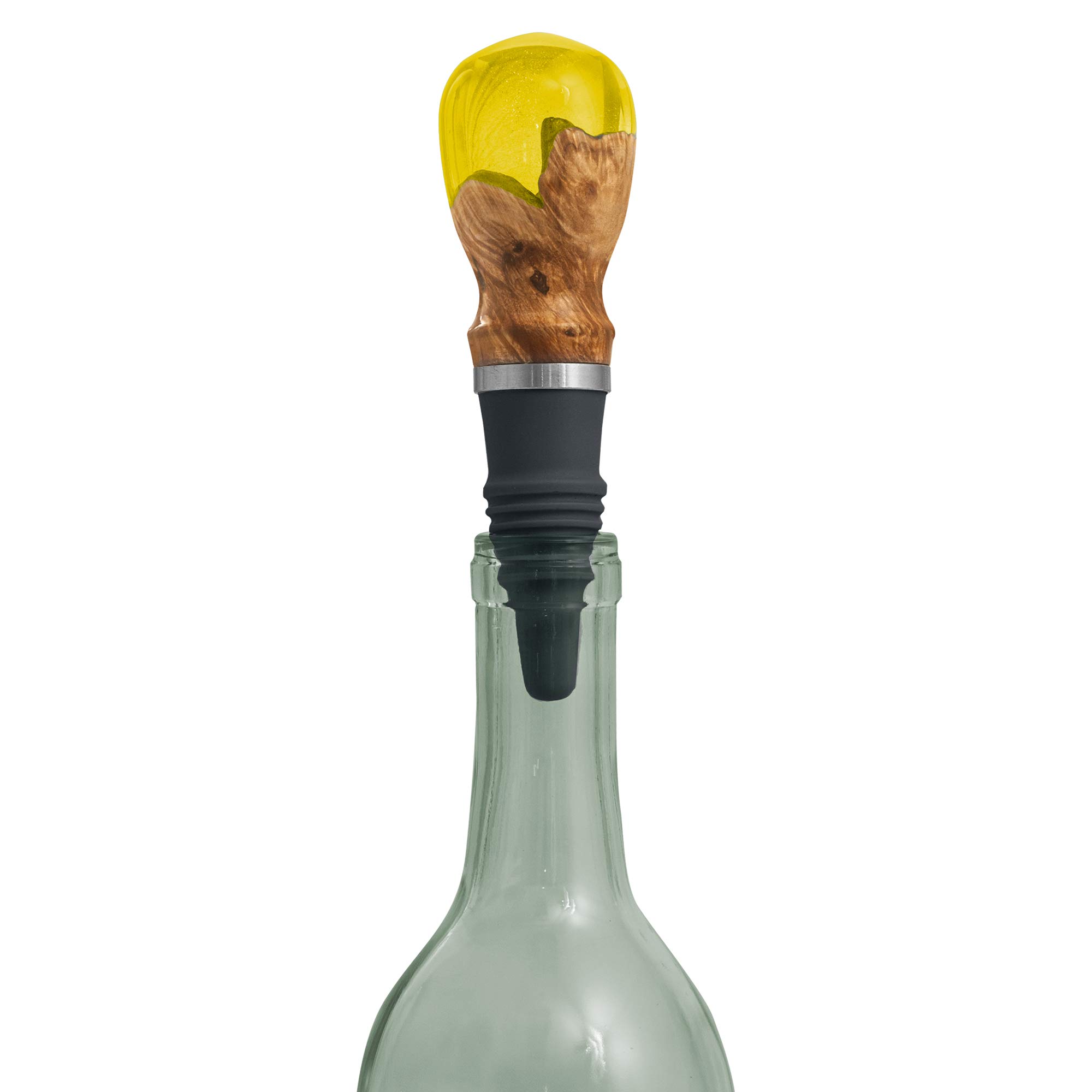 Silicone Bottle Stopper with 3/8β x 16 tpi Threaded Post For Attaching Hand Made or Lathe Turned Handles β¦ (Black, 10)