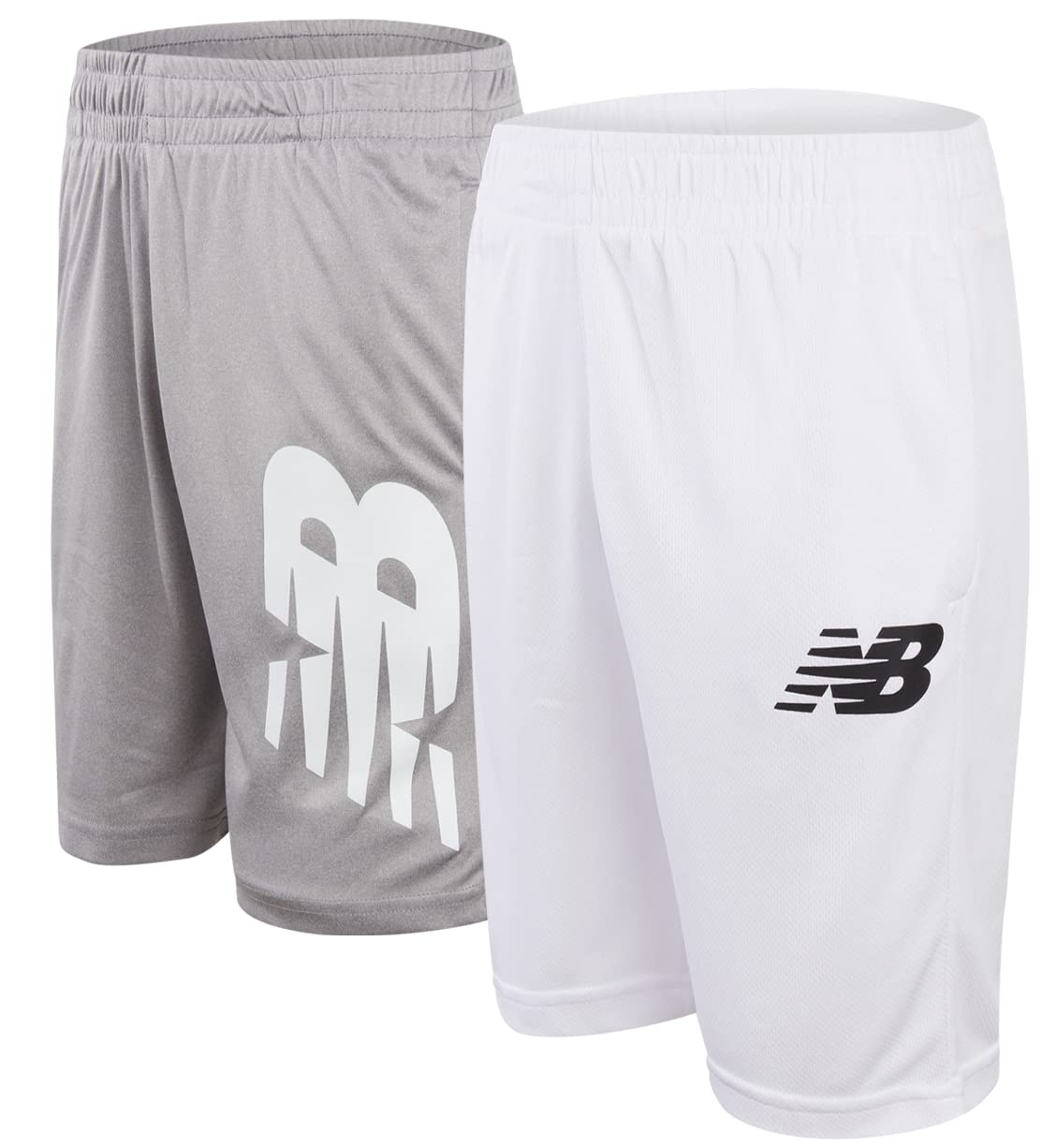 New Balance Boys’ Active Shorts - 4 Pack Performance Mesh Boys Basketball Shorts - Workout Gym Shorts for Boys (4-20), Size 10-12, Black/Black Tie Dye