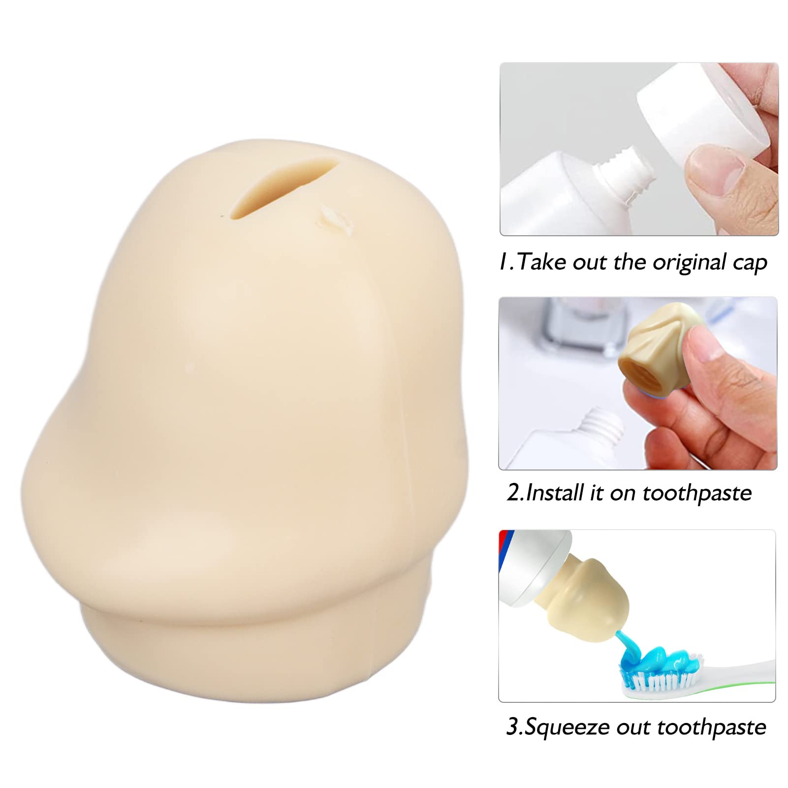 Self Closing Toothpaste Caps, Toothpaste Dispenser for Adult, Portable Dustproof squeezer cap Toothpaste Topper Dispenser for Bathroom Hygiene for Toothpaste Cosmetics