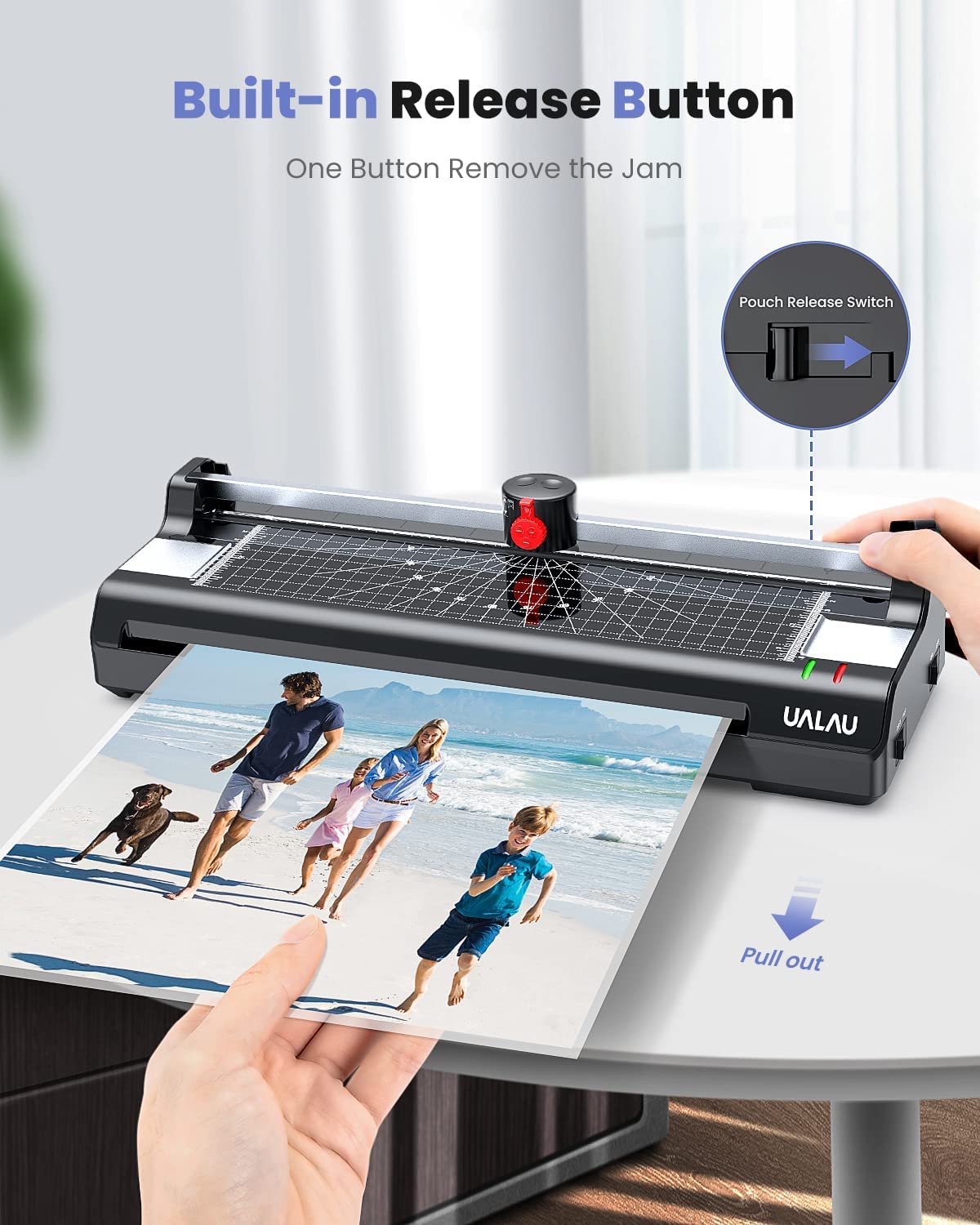 Laminator, Laminator Machine for A3/A4/A6, UALAU 7 in 1 Thermal Laminator with 20 Pouches, Paper Trimmer, Corner Rounder, Photo Frame, 13 Inches Laminating Machine for Home/School/Office Use