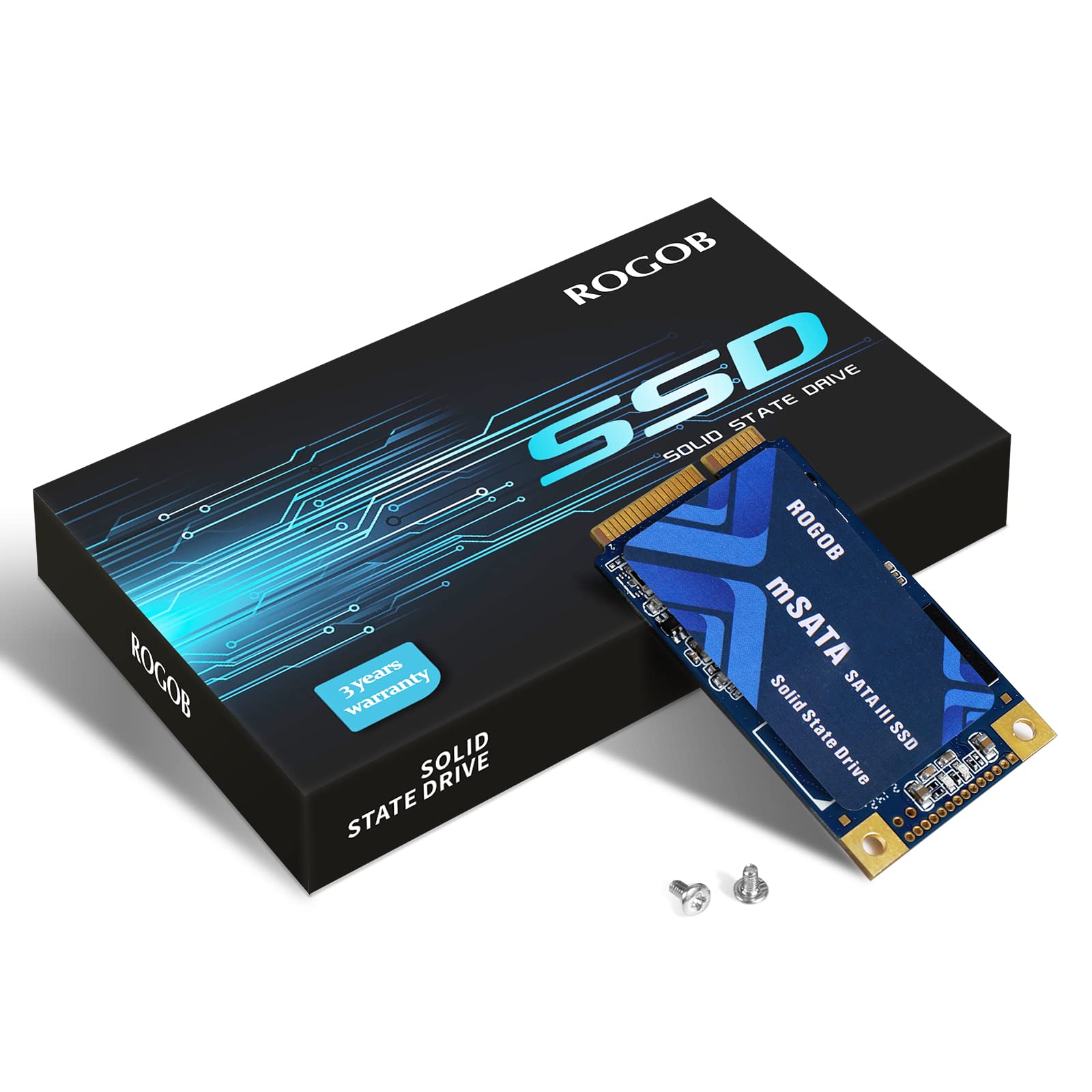 ROGOB 1TB mSATA SSD SATA III 6Gb/s Small Form Internal Solid State Drive Mini Hard Disk for Ultrabook Desktop PC Laptop (30 x 50mm)