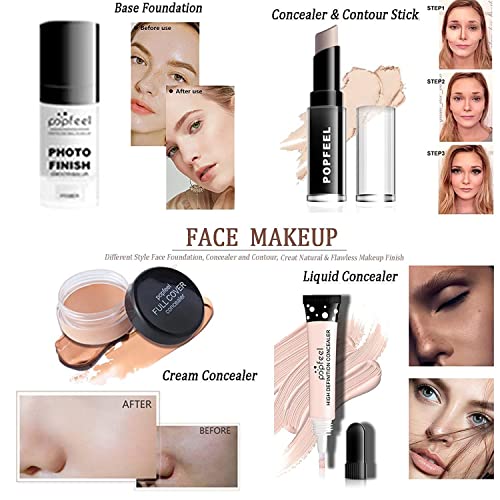 Melemando All In One Makeup Kit 27 Piece Makeup Kit for Women Full Kit, All in One Makeup Sets Include Eyebrow Eyeliner Eyeshadow Mascara Foundation Concealer Lip Gloss Lipstick Makeup Brush (MKit-03)