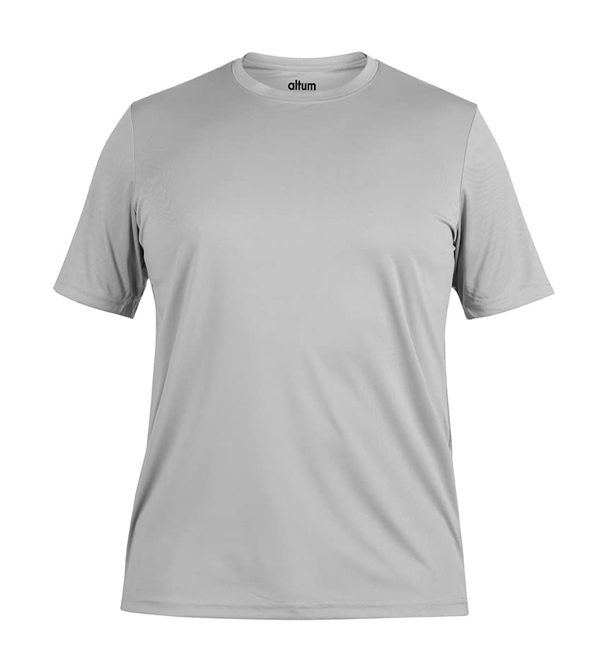 Men's Short Sleeve Moisture Wicking Active T-Shirts (Standard, Large, Gray)